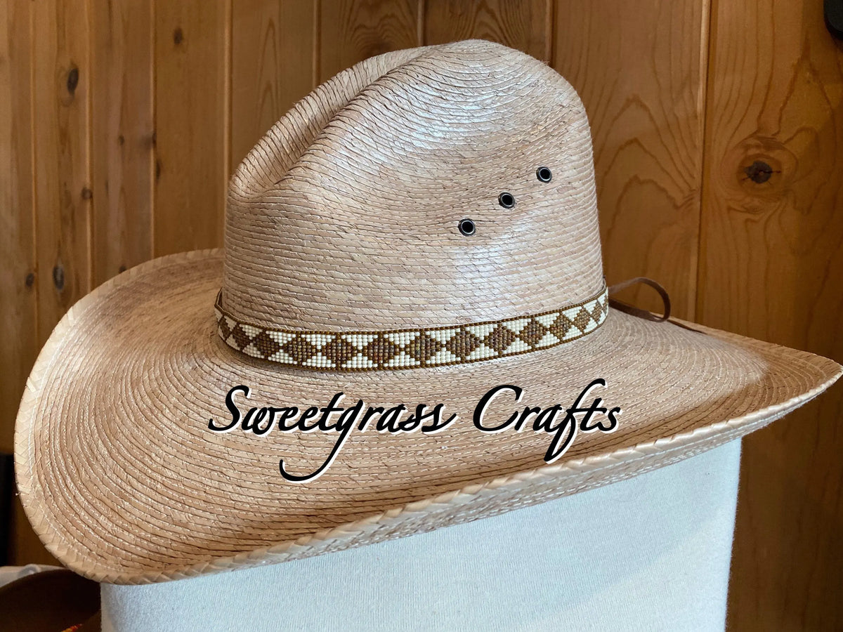 Cream Diamond hatband - Sweetgrass Crafts